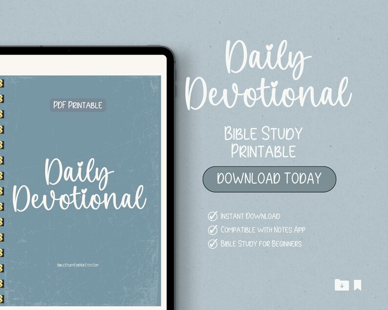 Doodle Daily Devotional Printable: Bible Study Worksheets, Journaling, Digital Journal, Faith ...