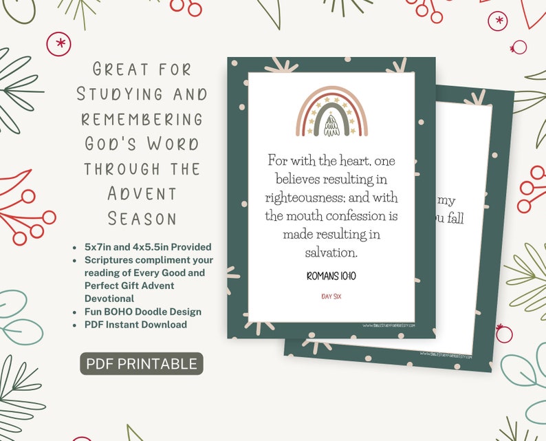 25 Christmas Printable Advent Cards | Every Good and Perfect Gift ...