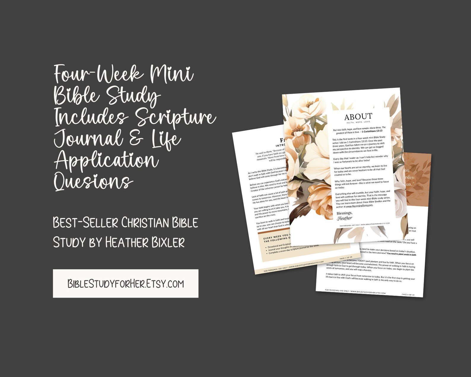 Faith Four-week Mini Bible Study Guide (printable PDF Ebook) - Etsy