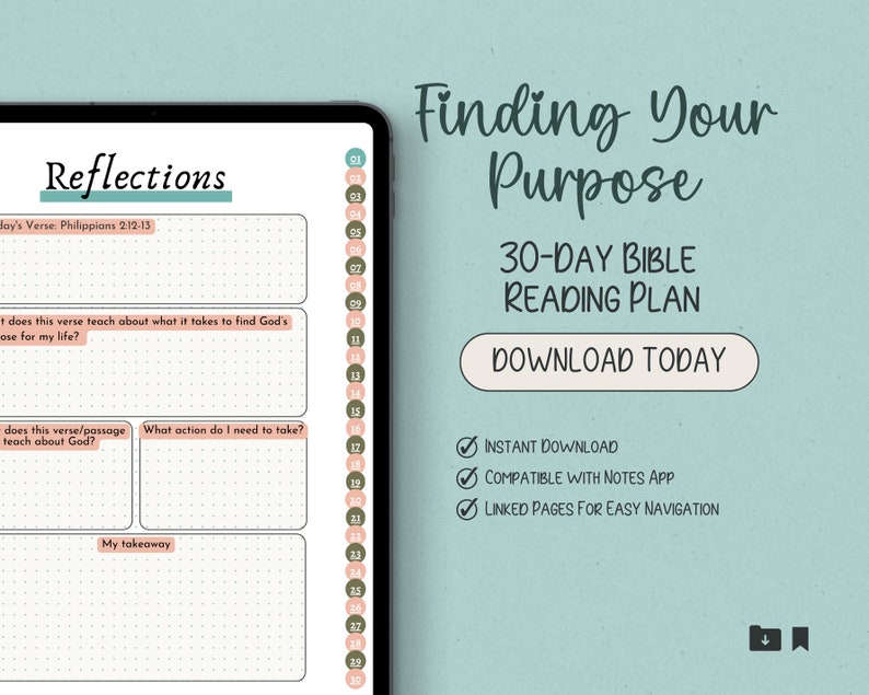 FINDING YOUR PURPOSE Bible Reading Plan | Scripture Writing Plan | Soap ...