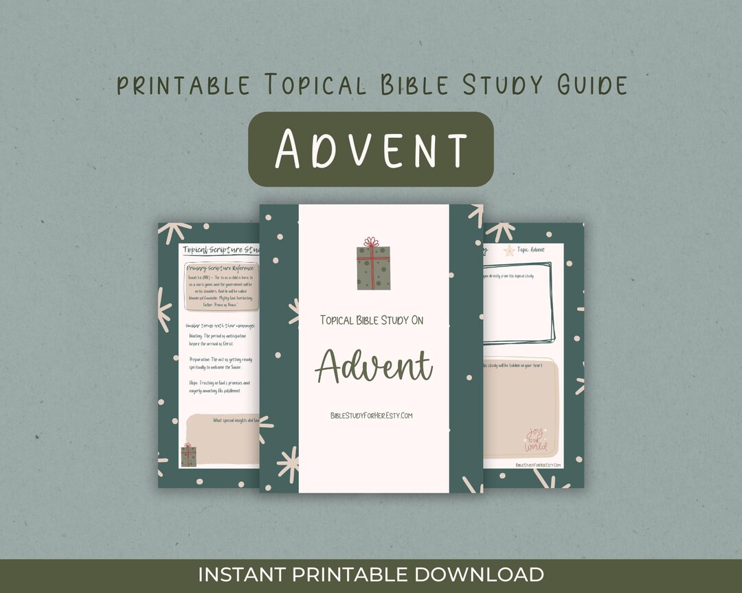 Advent Topical Bible Study Guide: Sunday School Lessons, Worksheets ...
