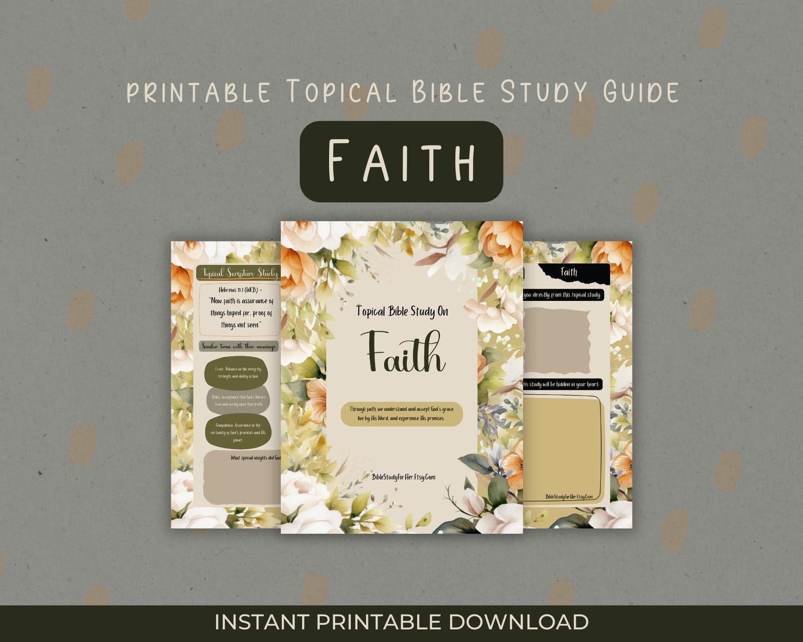 Faith Topical Bible Study Worksheet: Beginner Scripture Guide (PDF ...