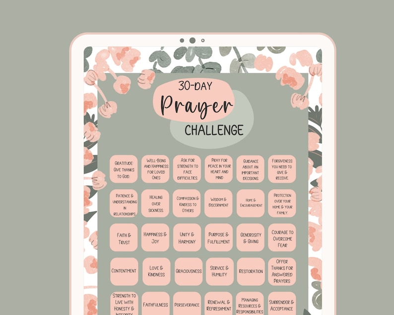 30-day Prayer Challenge: Printable Prayer PDF & Prompt Cards for Women ...