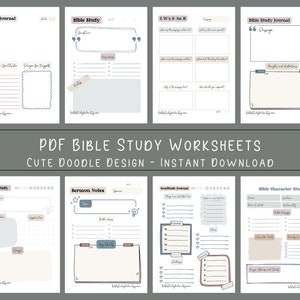 Bible Study Doodle Notes: Prayer & Scripture Journal (PDF Printable) - Etsy