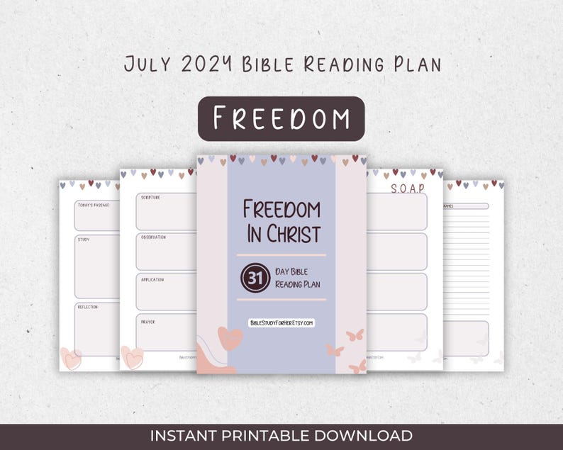 FREEDOM IN CHRIST Bible Reading Plan | Scripture Writing Plan | Soap ...