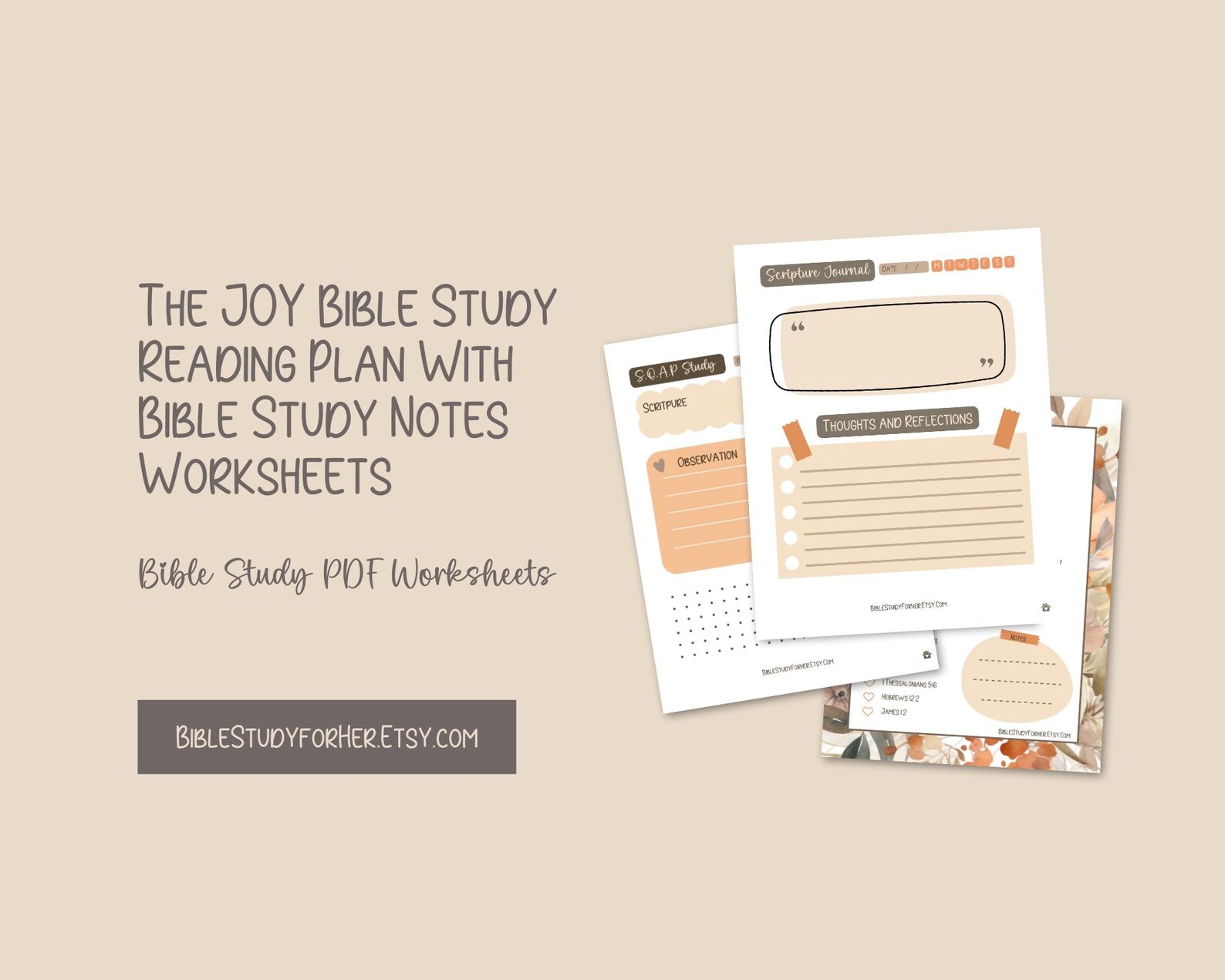 JOY Bible Reading Plan | Scripture Writing Plan | SOAP Notes ...