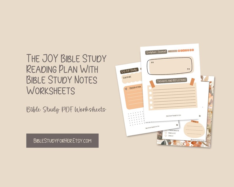 JOY Bible Reading Plan | Scripture Writing Plan | SOAP Notes ...