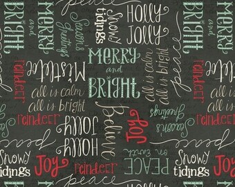 Fabric with words | Etsy