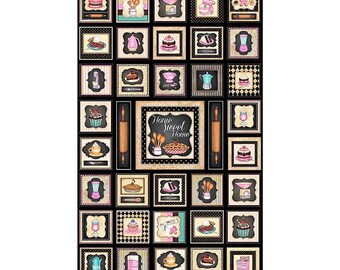 Retro kitchen fabric | Etsy