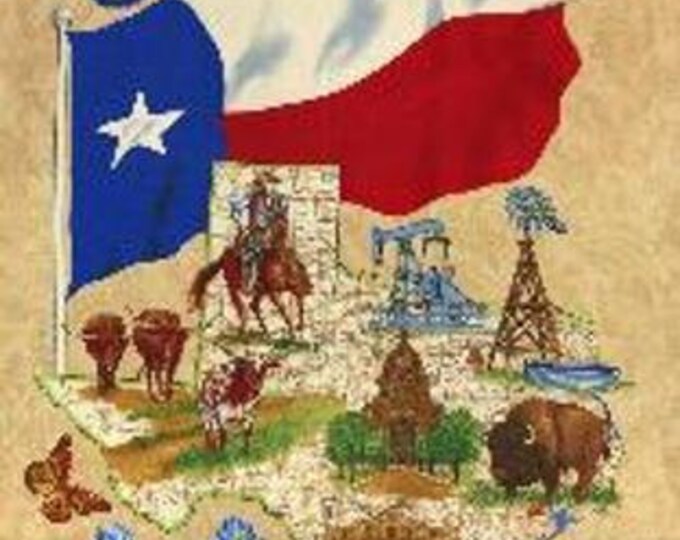 LONE STAR STATE Moda Panel Cotton Quilt Fabric 11260-12-bluebonnets ...
