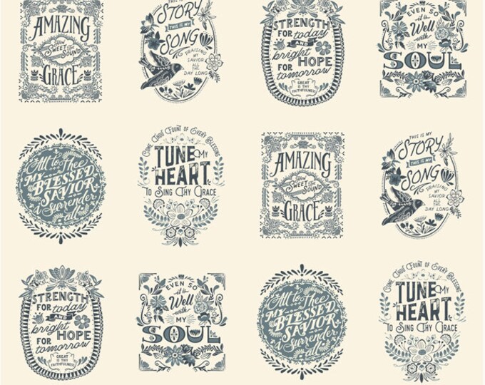 Moda Fabric Panel SONGBOOK 24 Hymn Titles by Fancy That Designs About ...