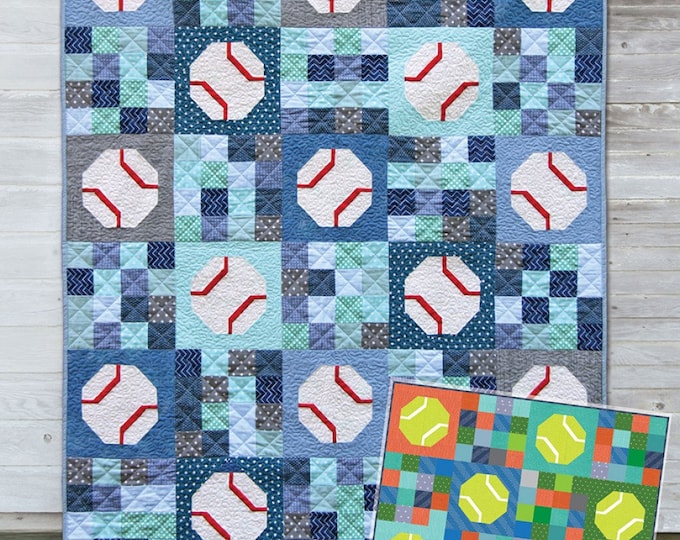 BATTER UP Quilt Pattern Instructions- by Cluck Cluck Sew Baseball ...