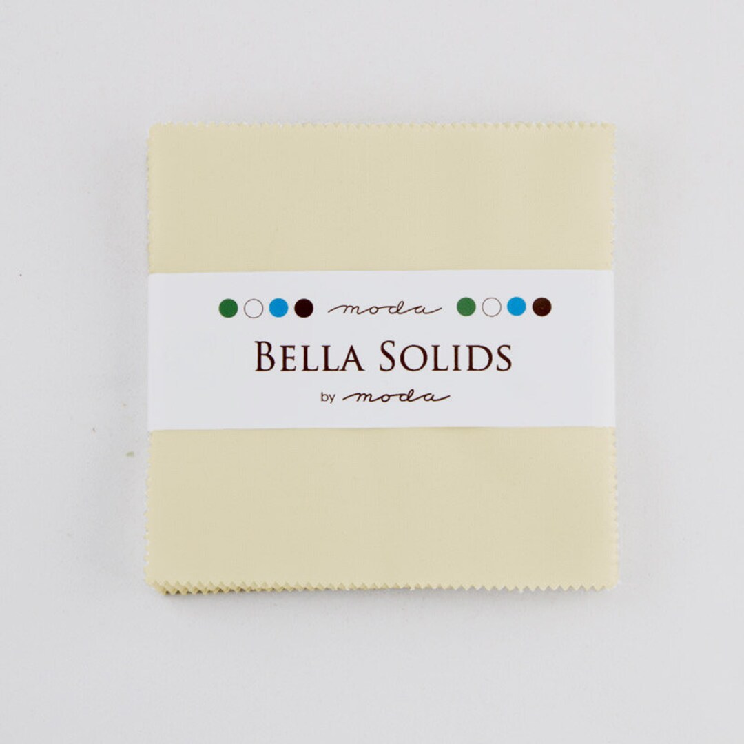 Charm Pack Bella Solid FIG TREE CREAM Moda Fabric 42 5 - Etsy