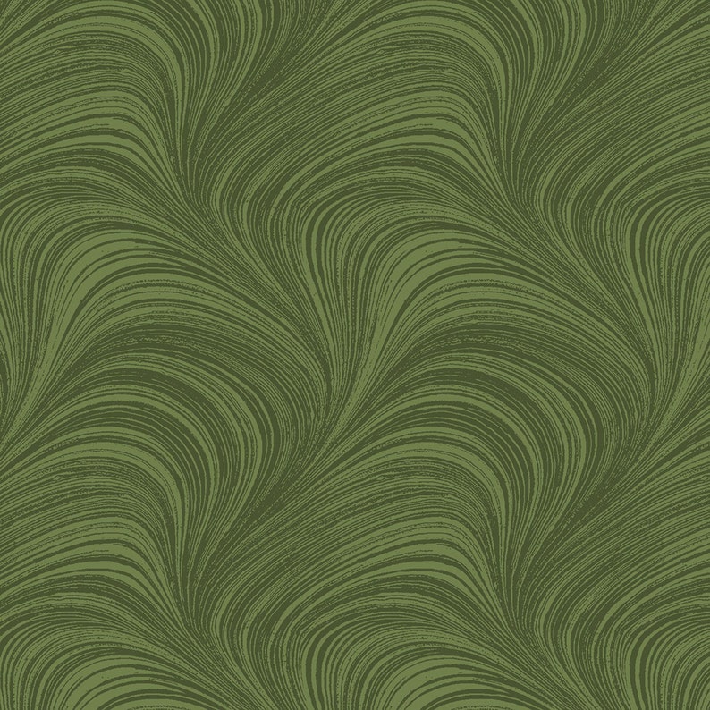 Medium GREEN WAVE TEXTURE Benartex Cotton Fabric by the Yard - Etsy