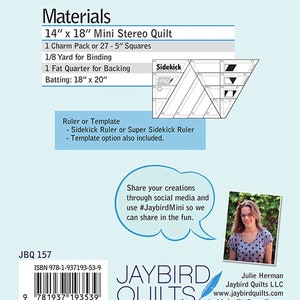 Mini STEREO Quilt Pattern Instructions by JAYBIRD QUILTS Layer - Etsy