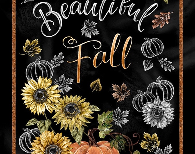 HELLO BEAUTIFUL FALL Fabric Panel~timeless Treasures~thanksgiving ...