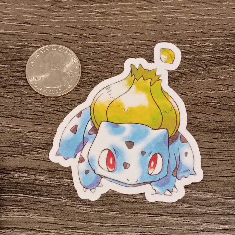 Gen 1 Bulbasaur, Ivysaur & Venusaur Stickers - Lot of 3 - Red and Blue ...