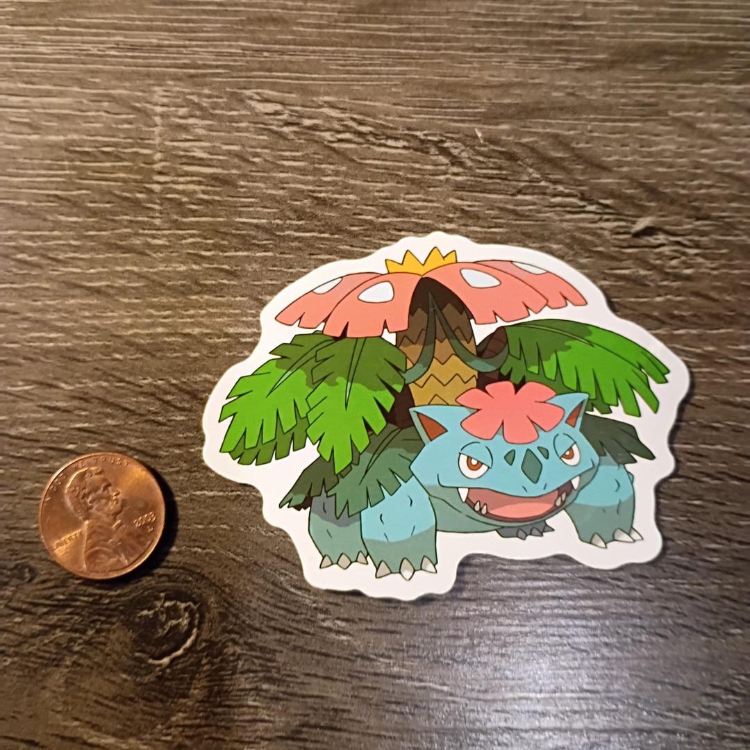 Mega Venusaur Vinyl Sticker - Waterproof Decal - Etsy