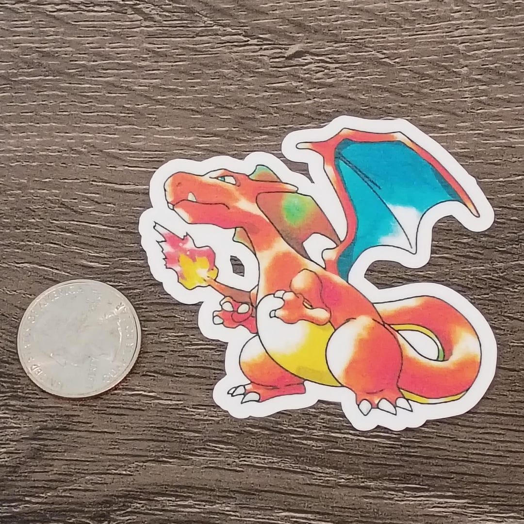 Gen 1 Charizard Sticker - Vinyl, Waterproof, Die-cut - Original Red ...
