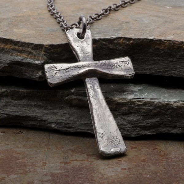 Rustic Cross Pendant - Etsy