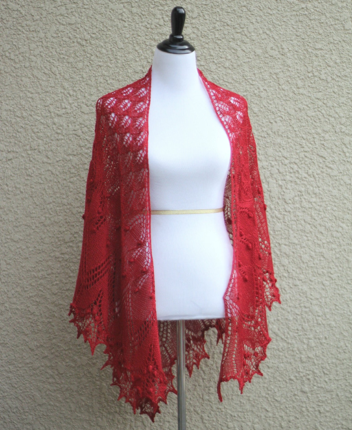 Knitted Shawl in Red Color Wedding Shawl Bridesmaids Shawl - Etsy