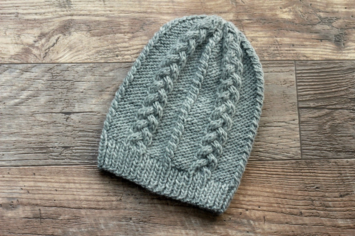 Knitting Pattern Knitting Tutorial Slouchy Hat Knit Hat - Etsy