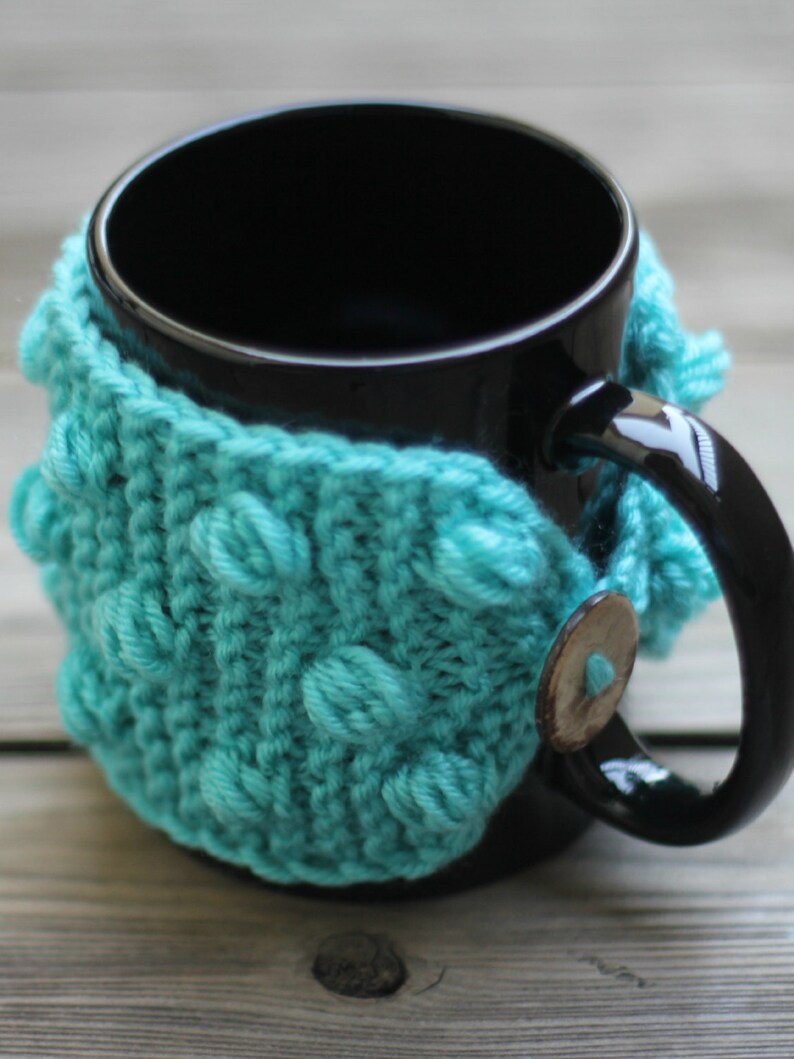 Knitting Pattern Knit Pattern Mug Cozy With Nupps Cup Cozy | Etsy