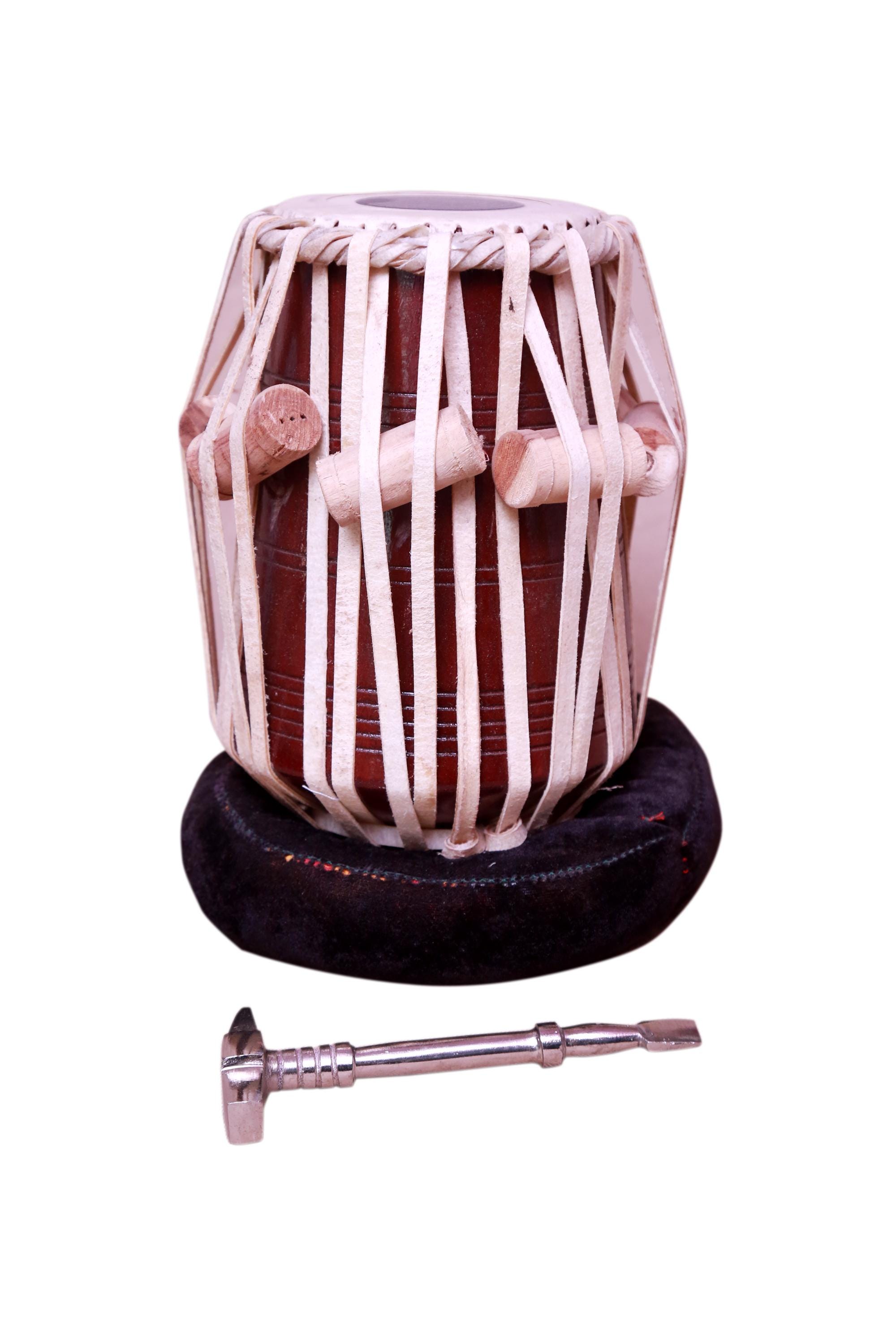 Handmade Teak Wood Tabla Drum Set, Copper Bayan, Indian Percussion With ...