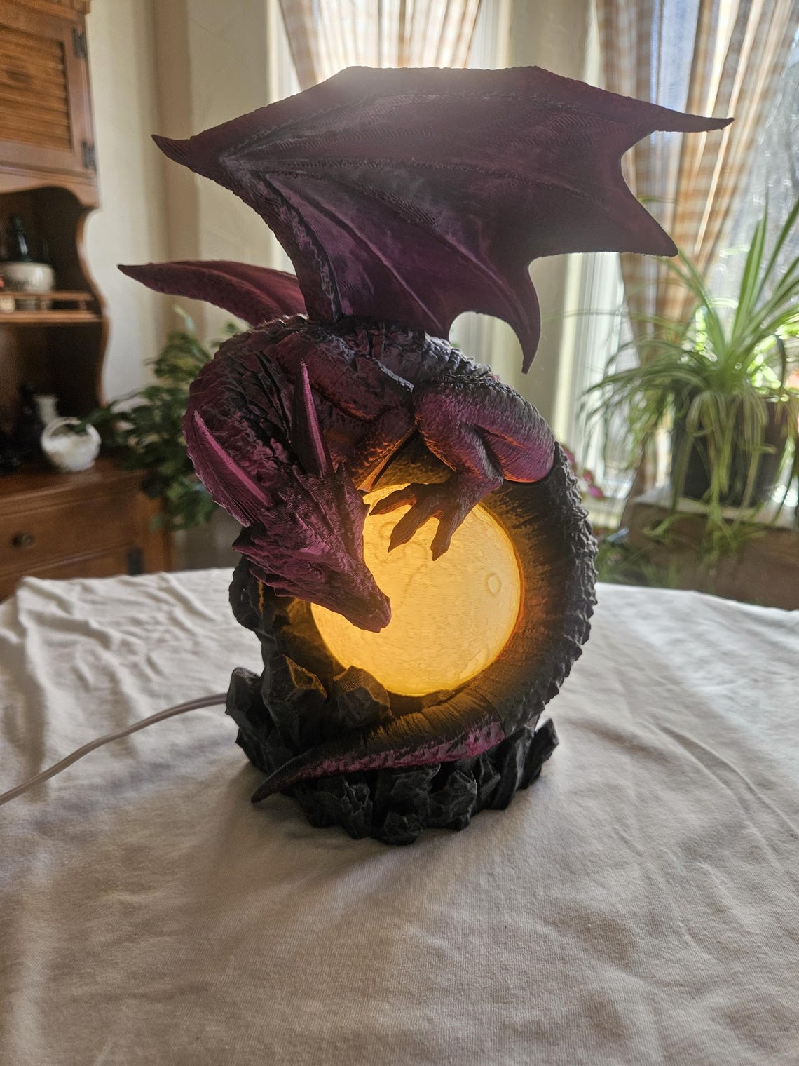 Dragon Eclipse Table Lamp - Etsy