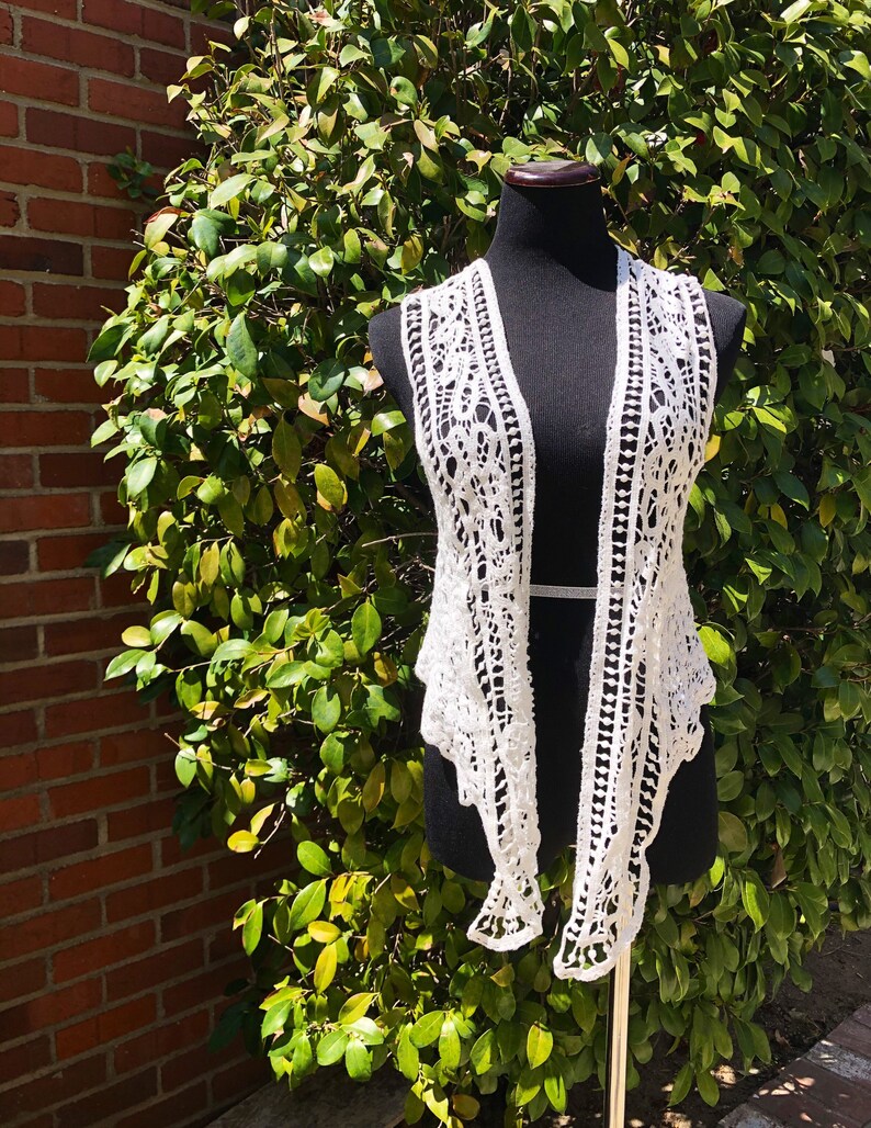 Love Spell Lace Vest Lace Cover Up Boho Lace Jacket White - Etsy