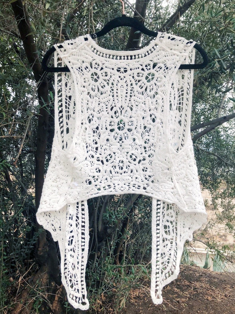 Love Spell Lace Vest Lace Cover Up Boho Lace Jacket White - Etsy