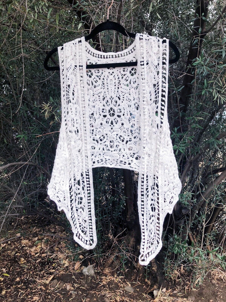 Love Spell Lace Vest Lace Cover Up Boho Lace Jacket White - Etsy
