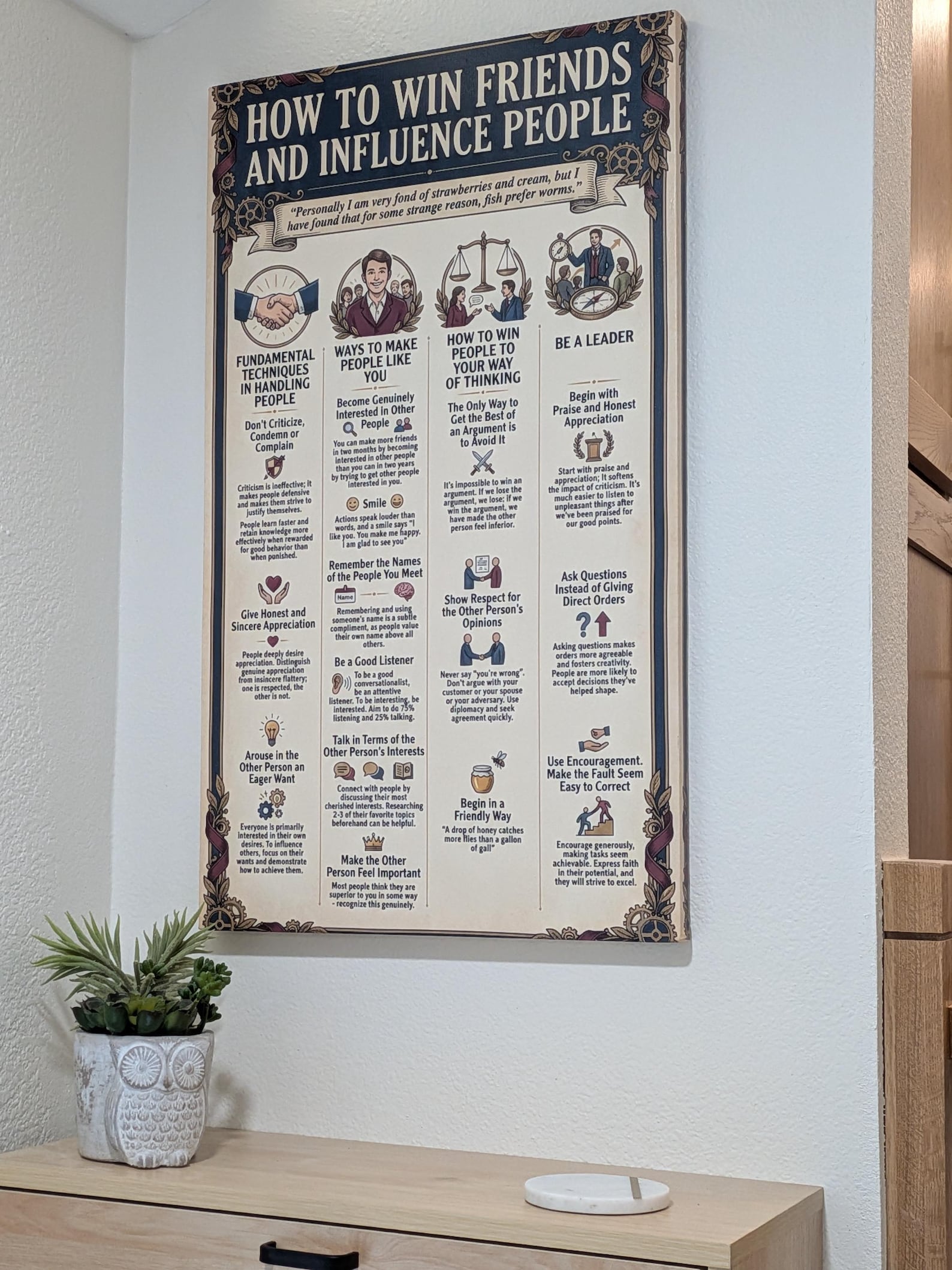 How to Win Friends and Influence People Infographic Poster - Etsy