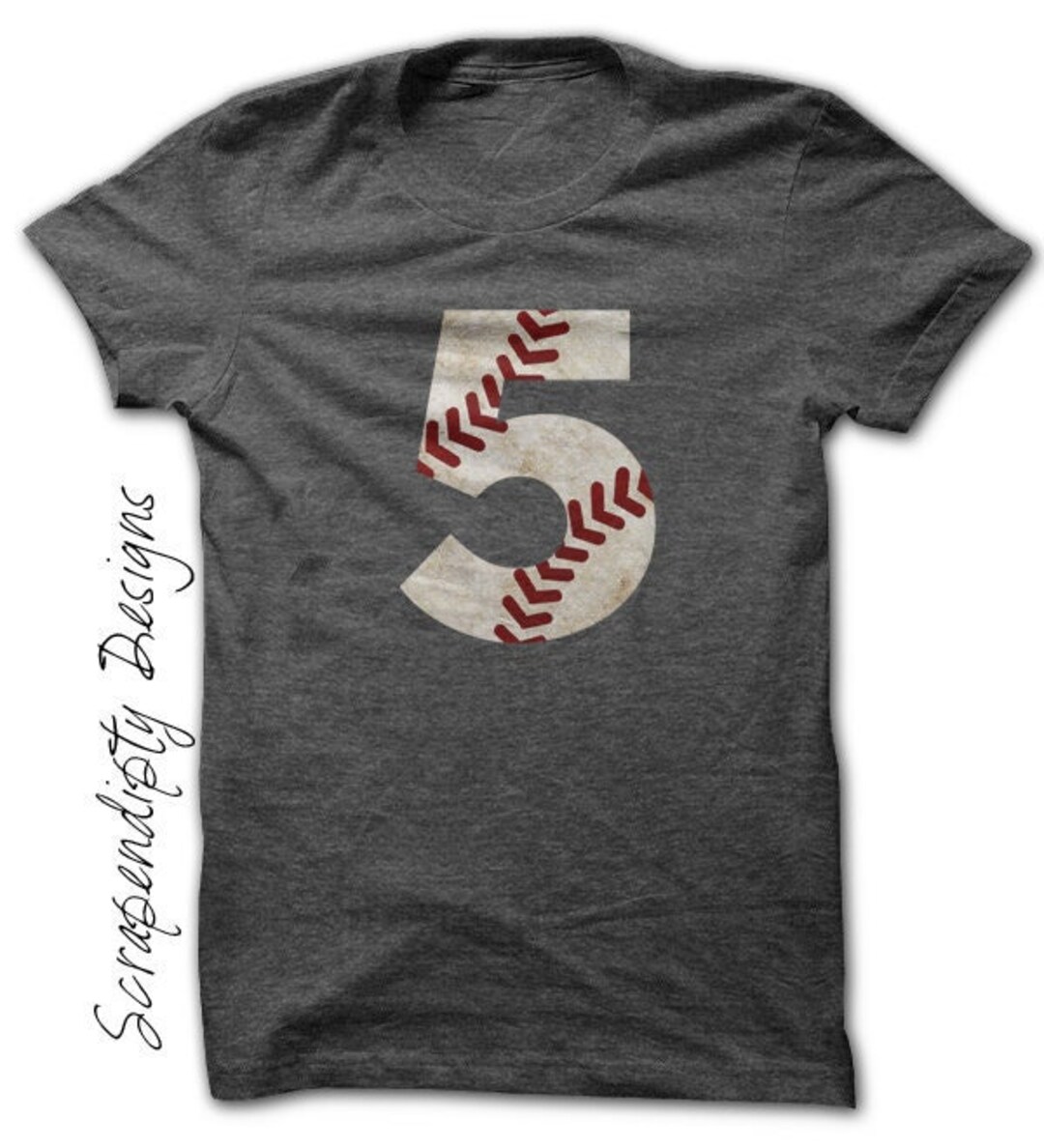 Digital File. Baseball Number Five Shirt, Custom Baseball Shirt, 5 ...