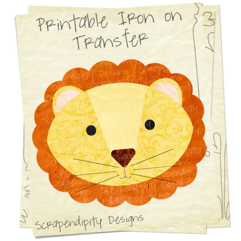 Digital File Lion Iron on Transfer Circus Iron on Shirt - Etsy