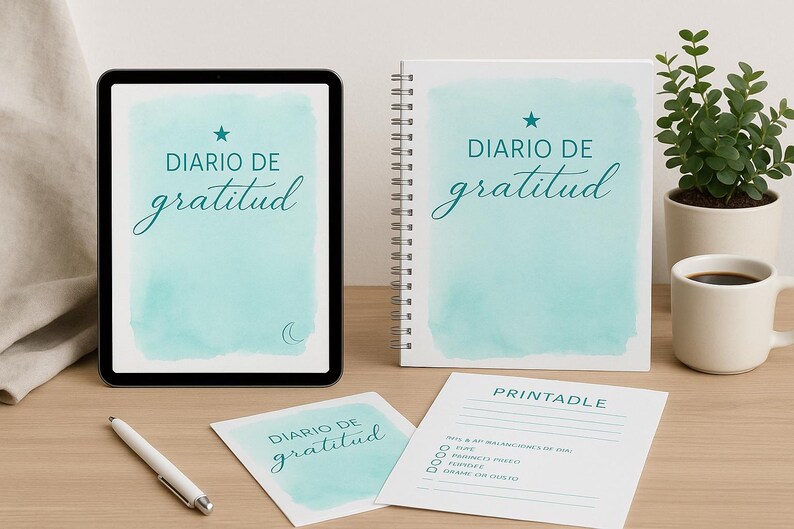 Gratitude Journal (spanish PDF) • Printable Gratitude Planner, Self ...
