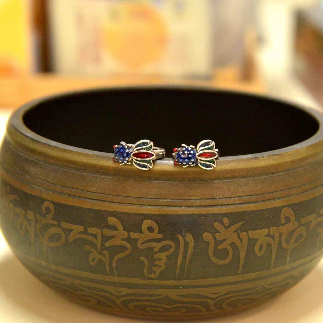 Blue Koi Fish Earrings - Enamel S925 Sterling Silver Jewelry - Etsy