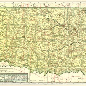 Oklahoma Cufflinks / Geary OK / Map Cuff Links / Antique Map Gifts ...