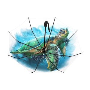 Rain Umbrella / Sea Turtle / Ocean Animals / Anti UV Automatic Premium ...