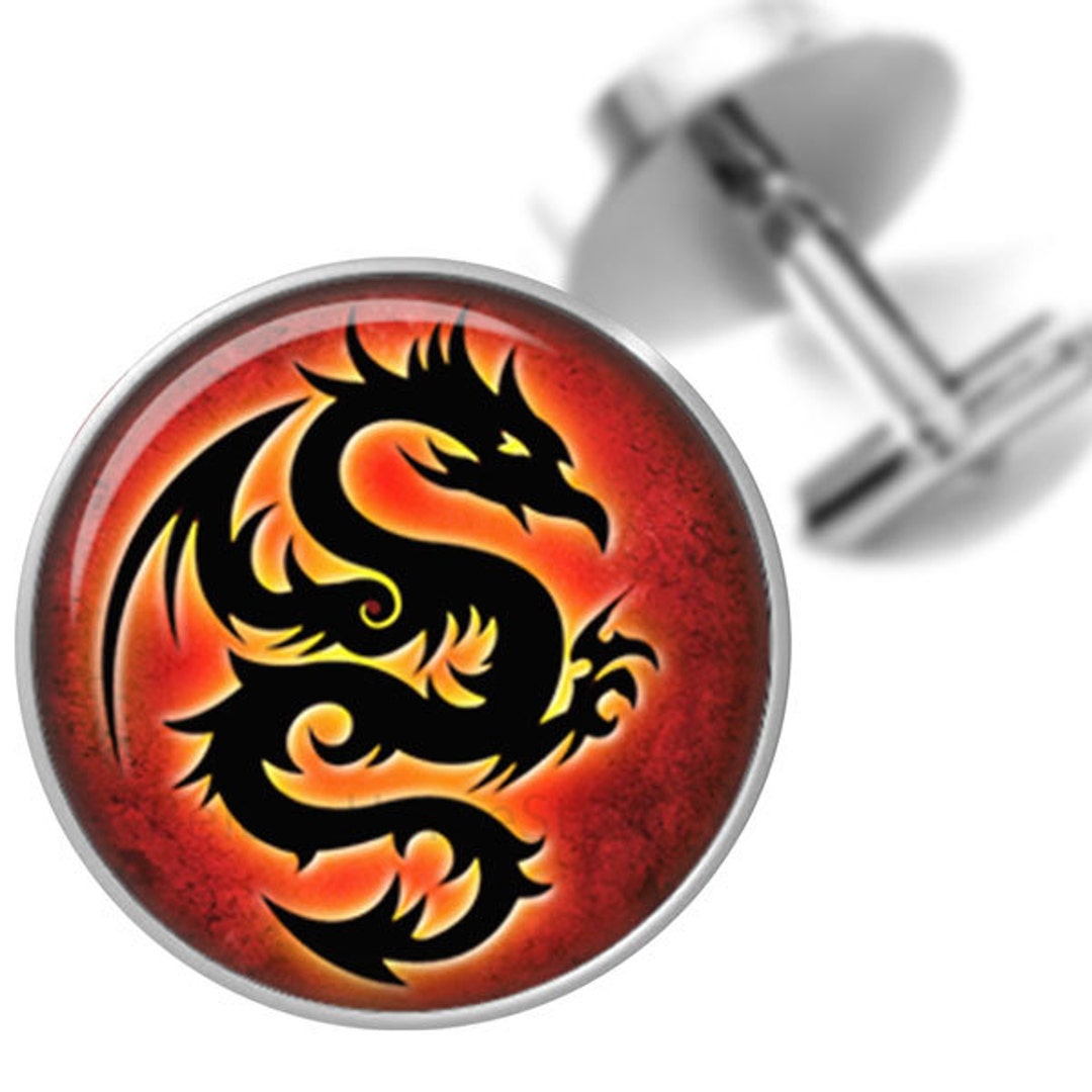 Cufflinks Serpentine Chinese Dragon Cuff Links - Etsy