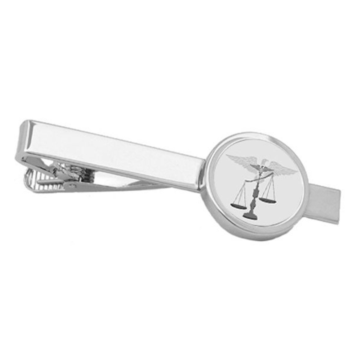 Custom Tie Clip Necktie Accessories Scales of Justice in Gray - Etsy