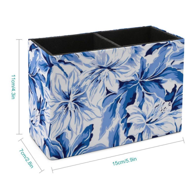 Blue Floral Pen Holder - Etsy