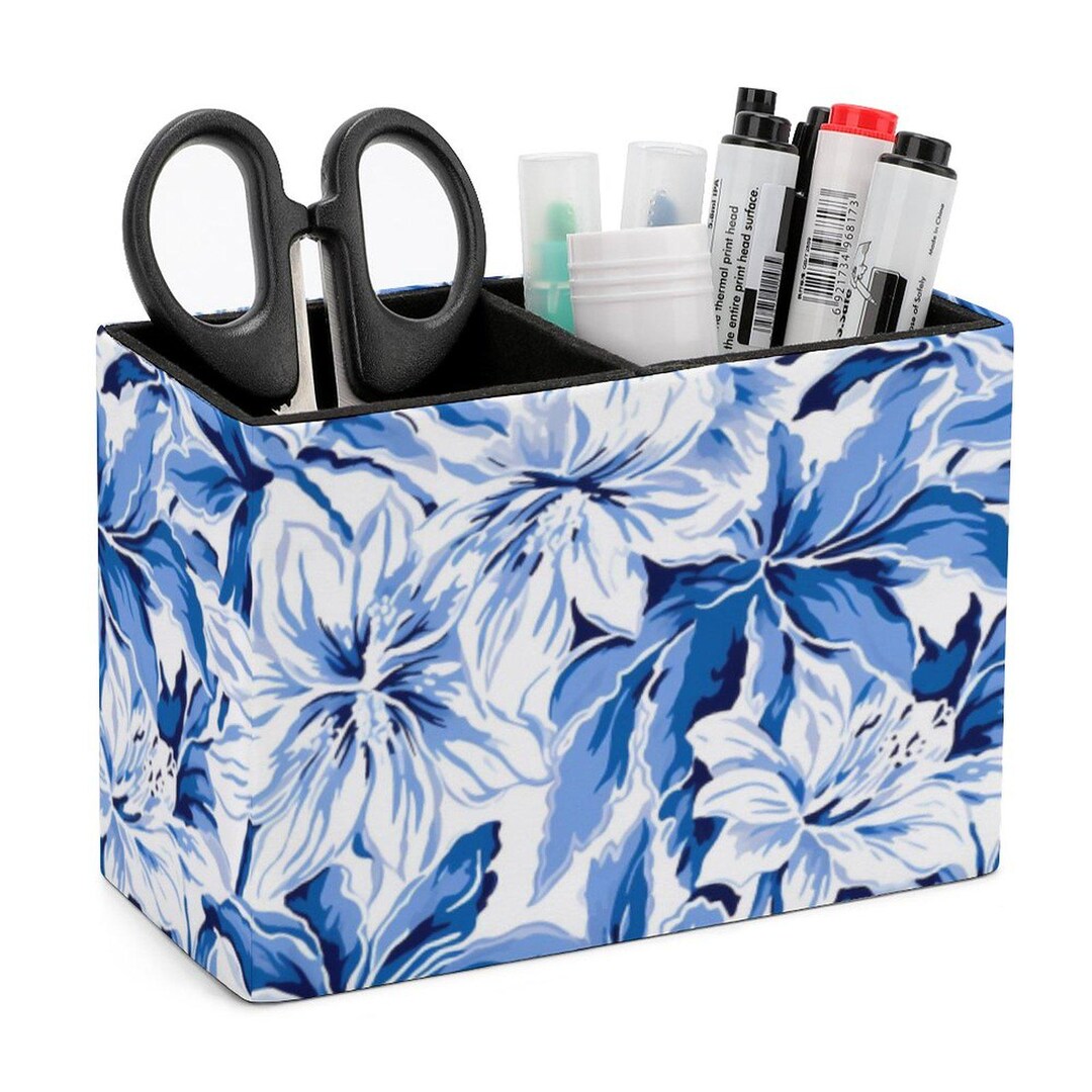 Blue Floral Pen Holder - Etsy