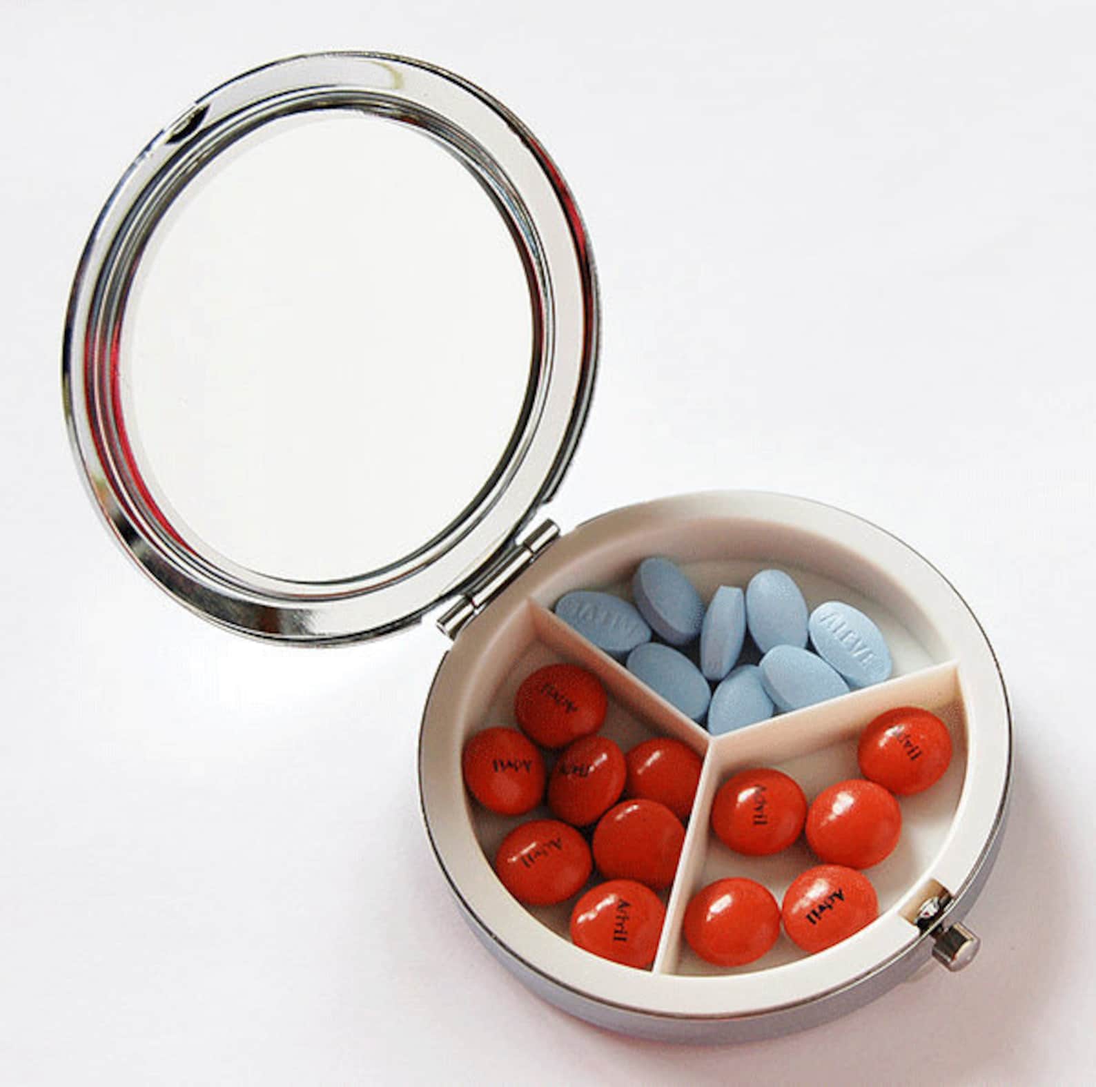 Personalized Name Floral Watercolor Pill Box Case Trinket Box Vitamin ...