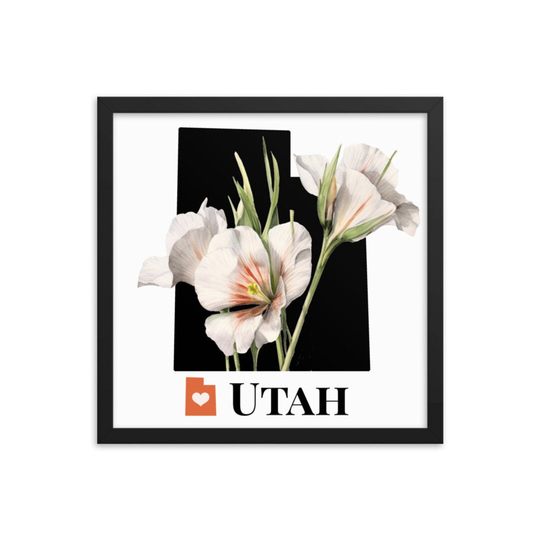 Utah Art Print, State Flower, Sego Lily, Lilies, Framed Print ...