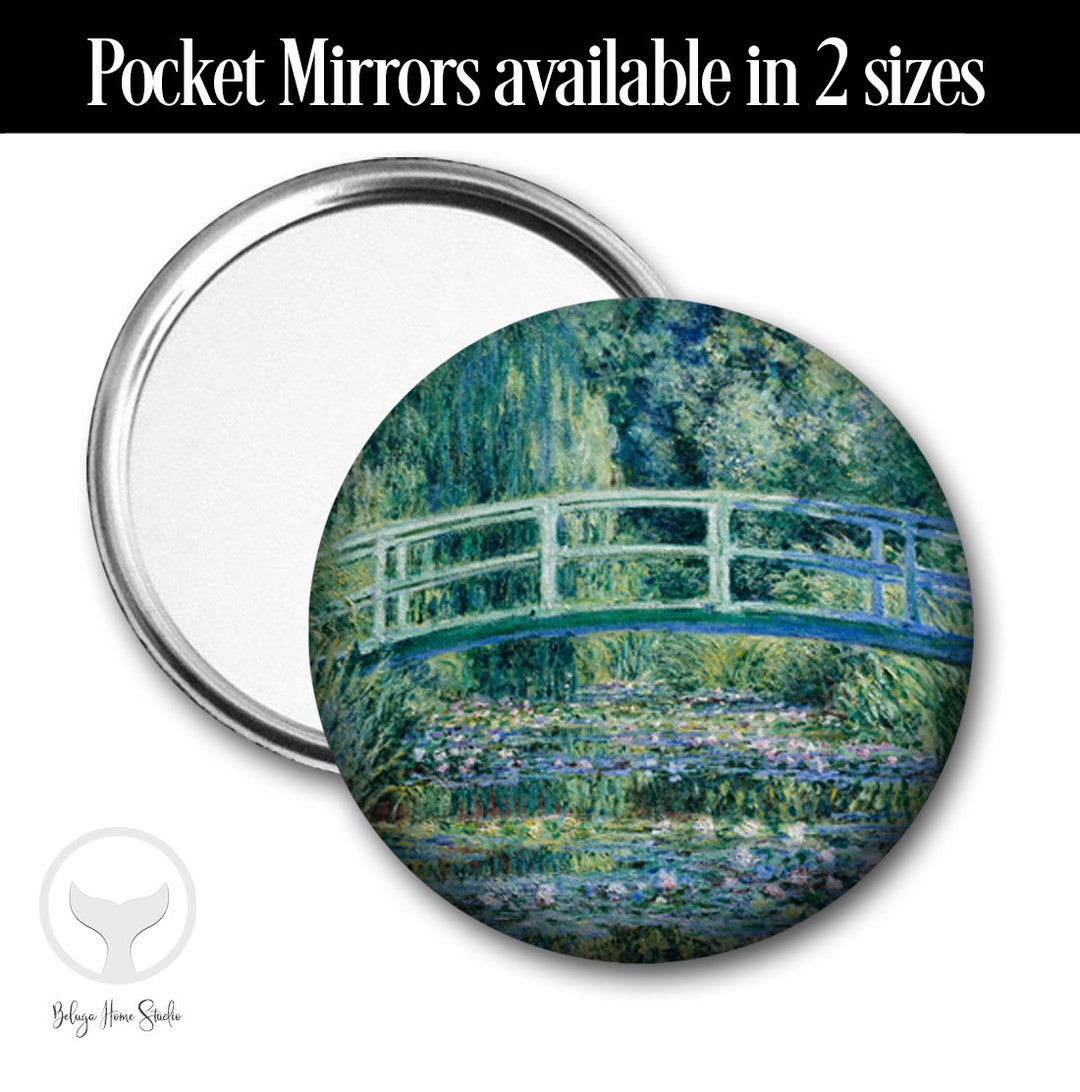 Monet Famous Artist Mirror, Lilies and Japanese Bridge, Holiday Gift ...