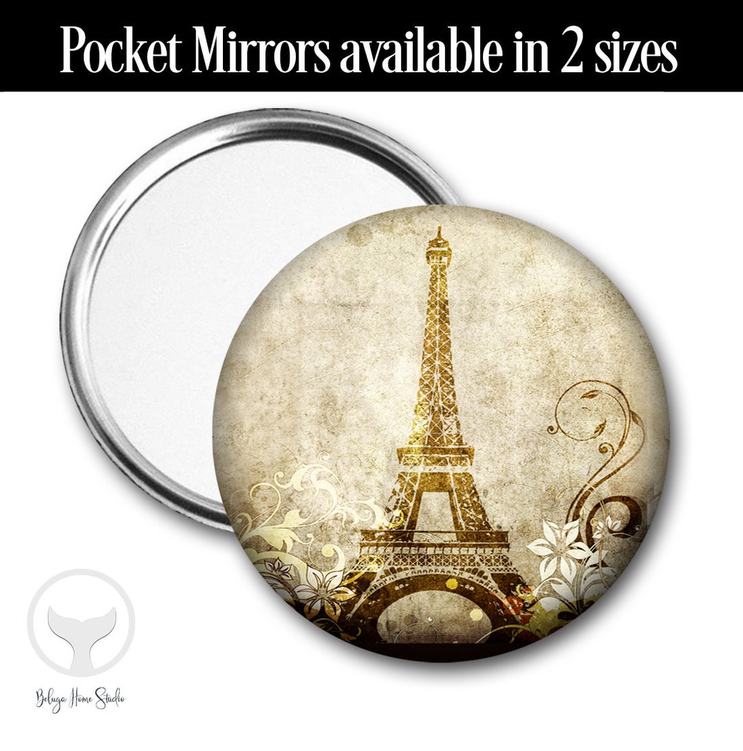 Sepia Eiffel Tower Mirror, Paris France Grunge Background, Holiday Gift ...