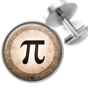 Cufflinks Pi Mathematical Greek Symbol Cuff Links for Dads Fathers Men ...