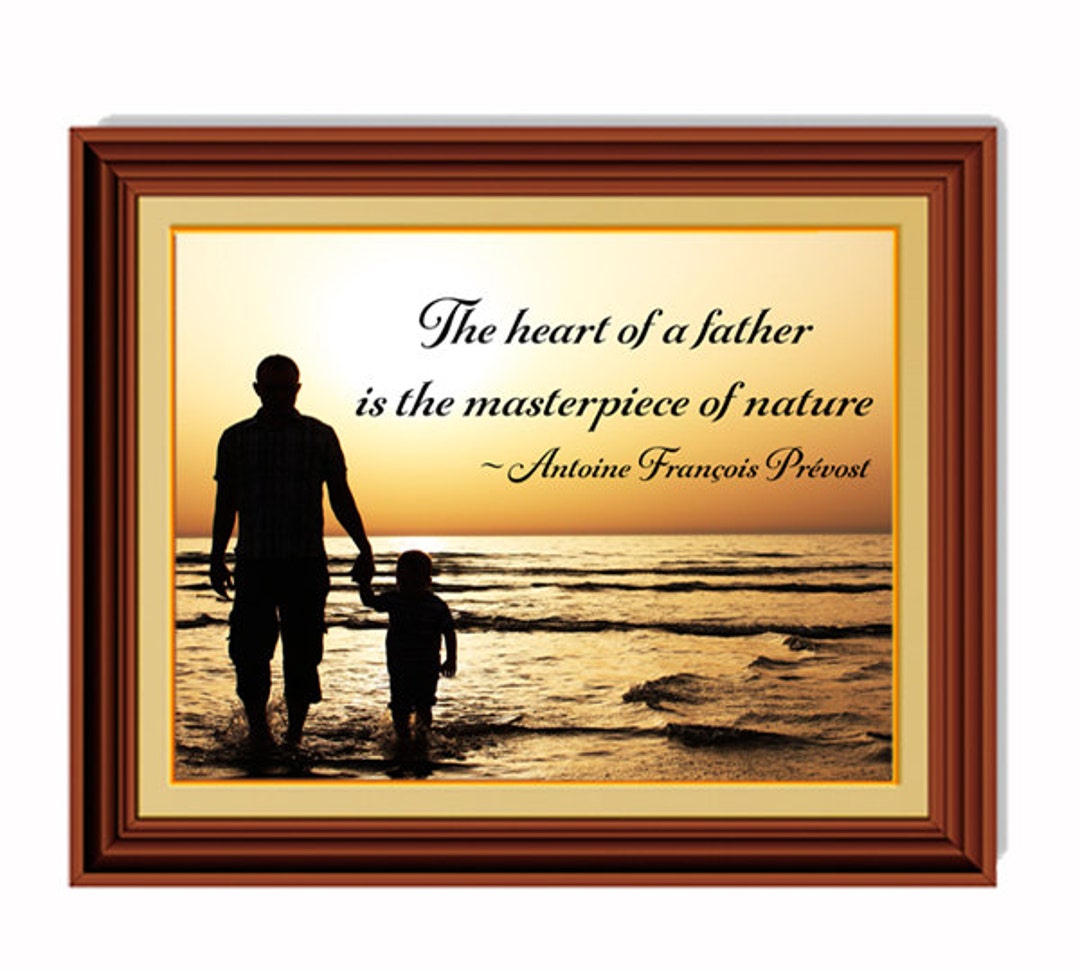 Father Son on Beach the Heart of a Father Digital Art Print Wall Print ...