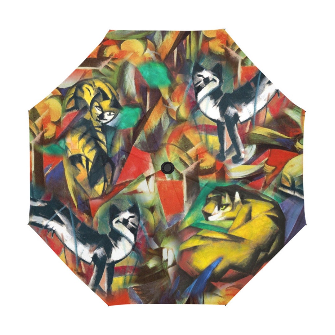 Rain Umbrella / Famous Artist Franz Marc / Cubism / Tiger Cat Animals ...
